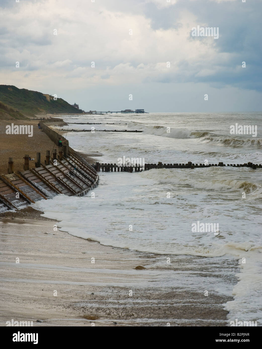 Coastal defences at Overstrand, Norfolk Stock Photo - Alamy