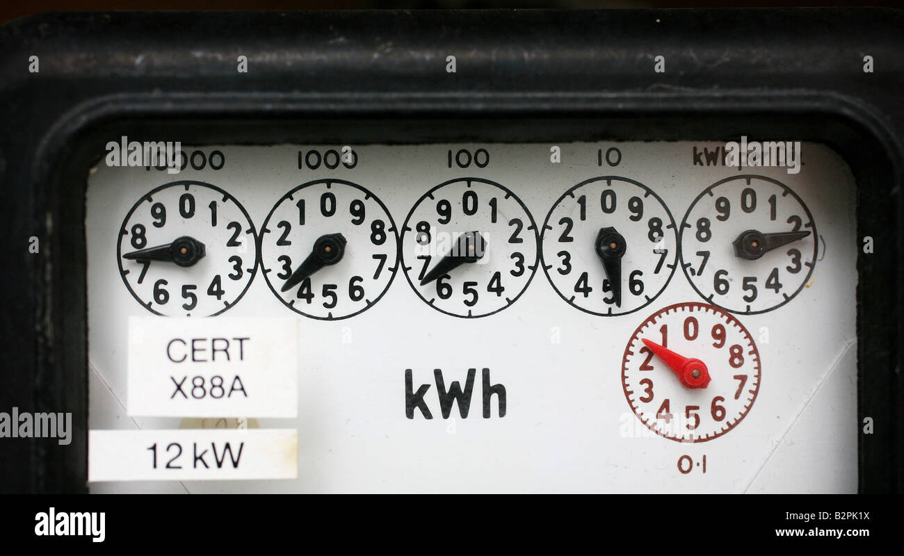 An domestic electricity meter Stock Photo - Alamy