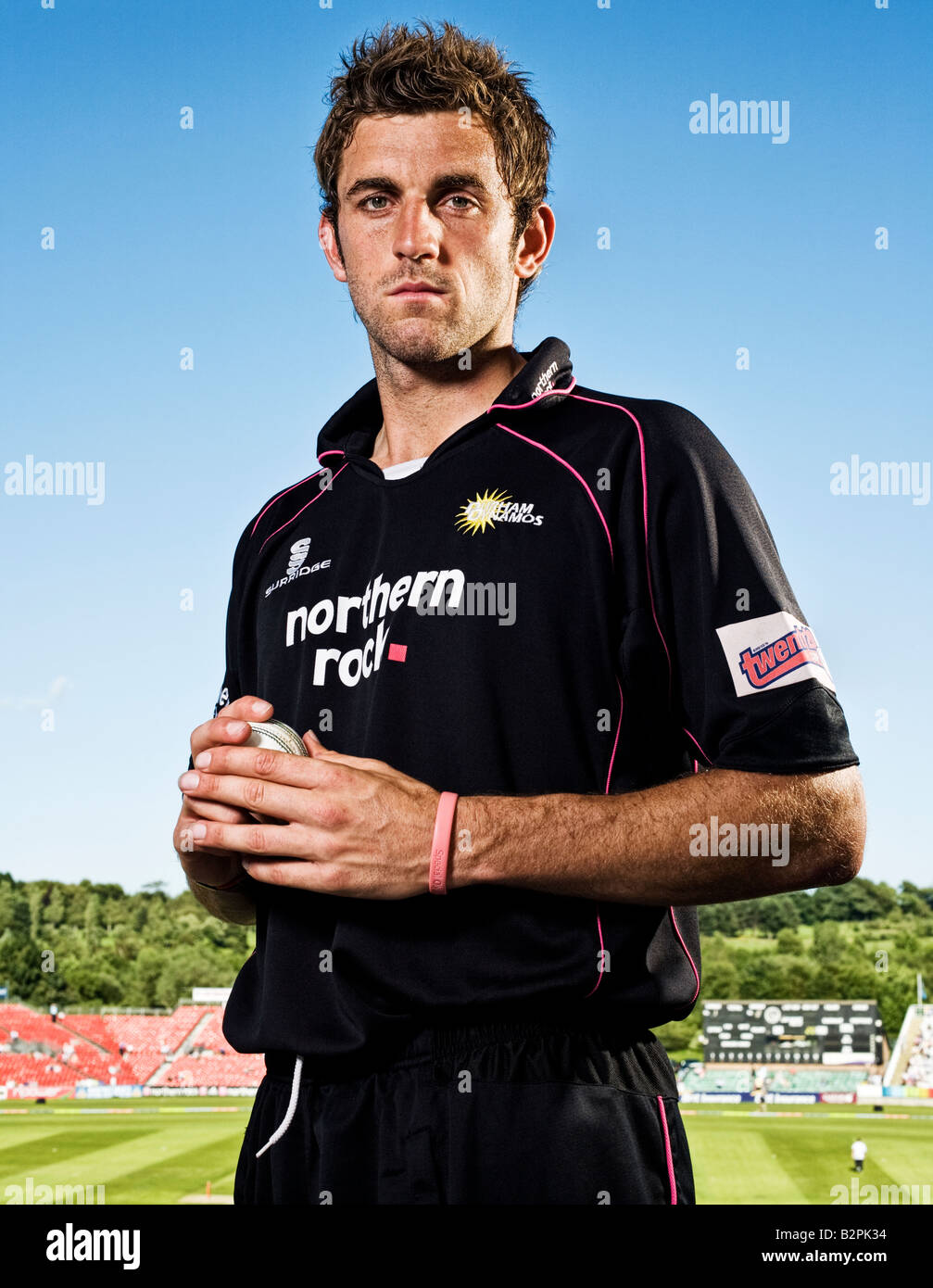 Liam Plunkett Durham and England cricket player 2008 in Durham Dynamos ...