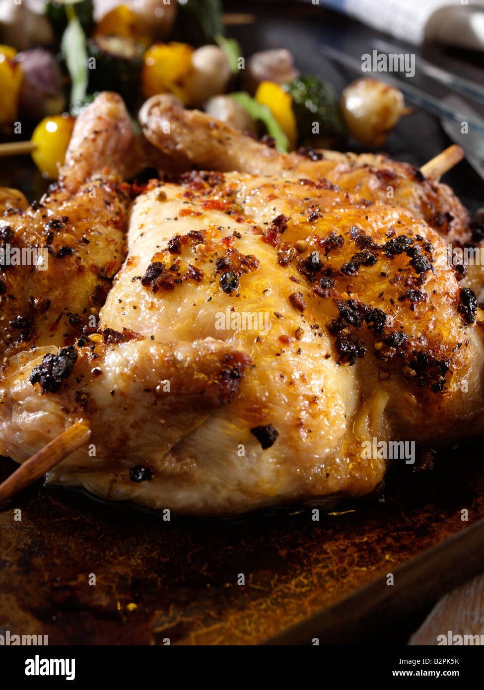 Barbecued poussin baby chicken hi-res stock photography and images - Alamy
