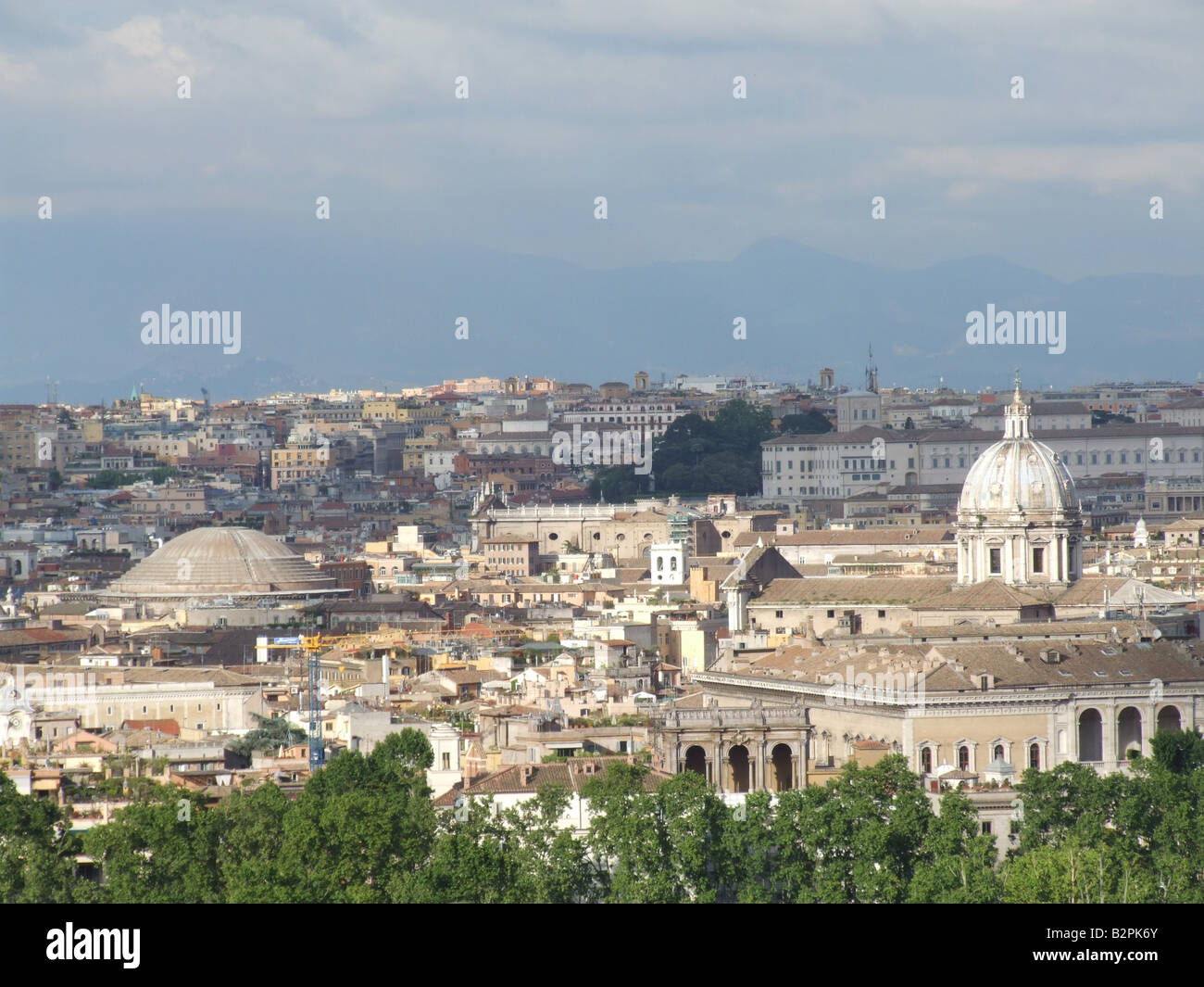 Aerial view city and storm clouds rome hi-res stock photography and ...