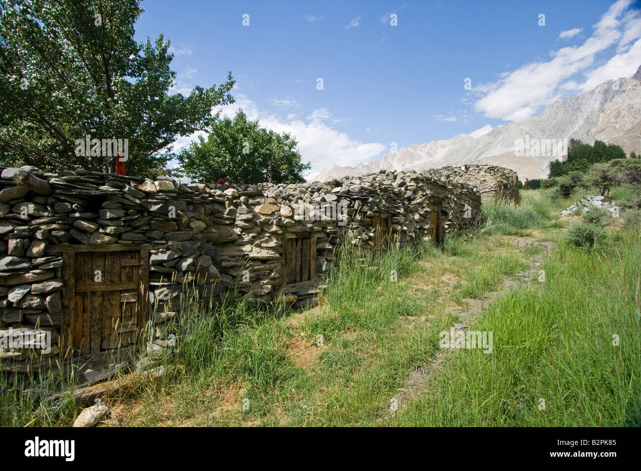 Stone Buildings in Passu Northern Pakistan Stock Photo - Alamy