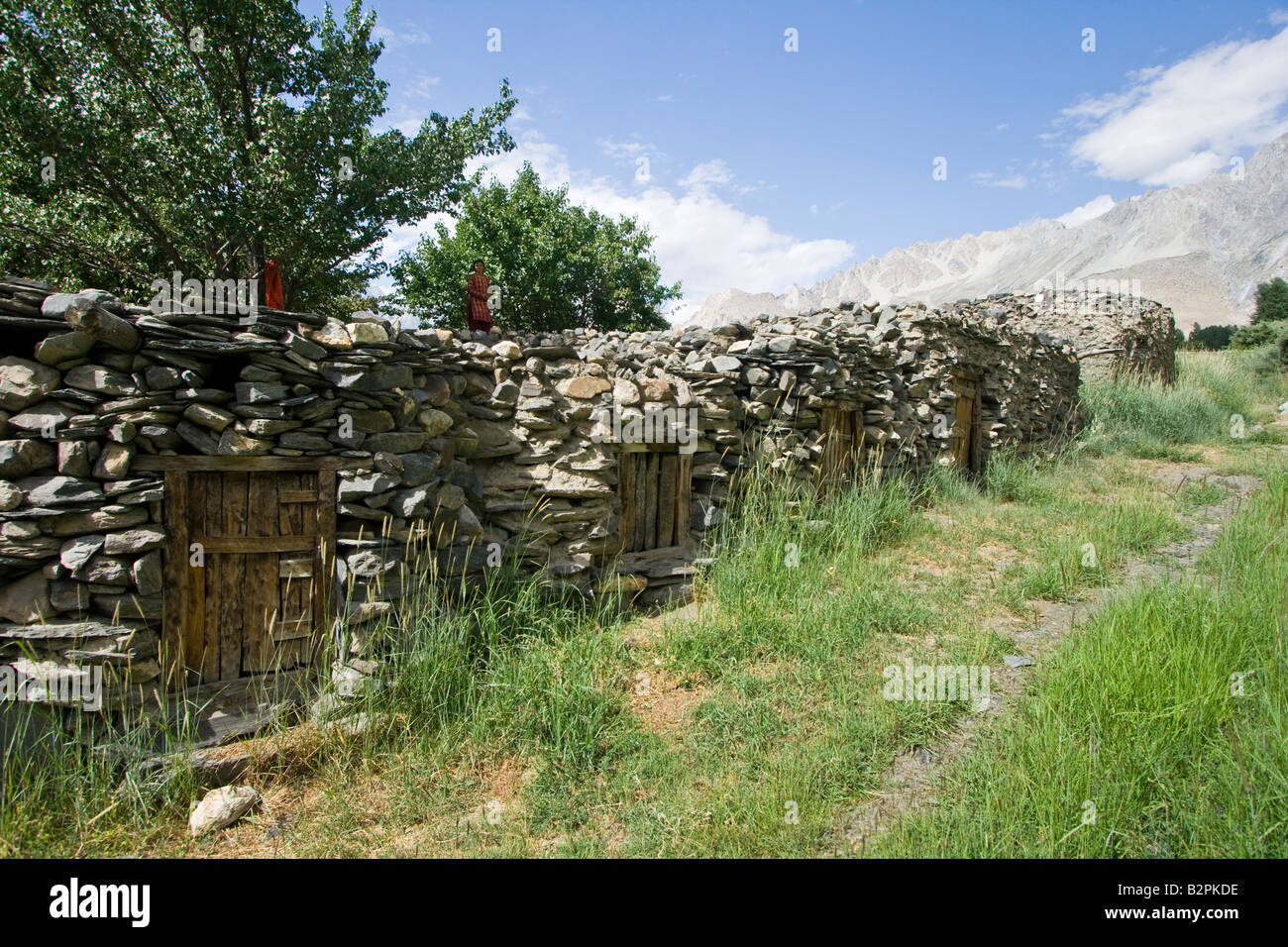 Stone Buildings in Passu Northern Pakistan Stock Photo - Alamy