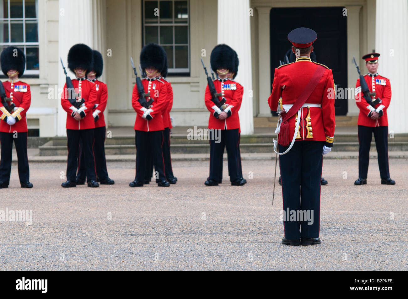 The queen's stand in line during a parade in london Stock Photo - Alamy