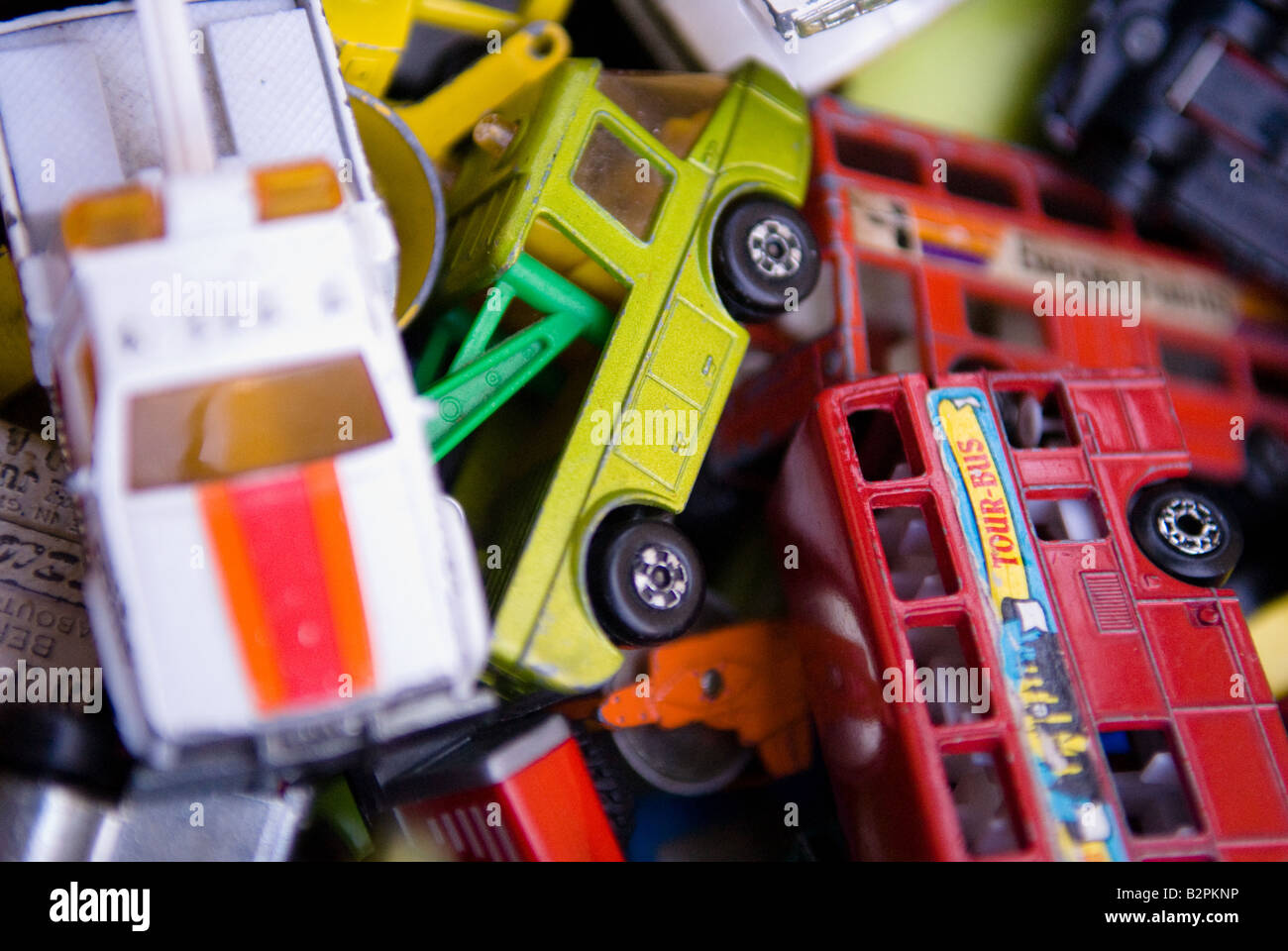pile of old toy cars Stock Photo - Alamy