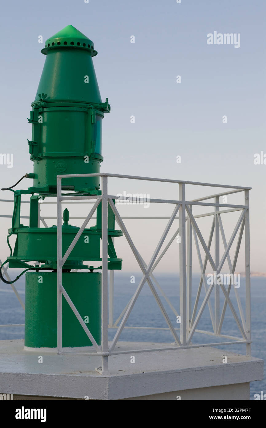 Navigational beacon at harbour entrance Stock Photo - Alamy
