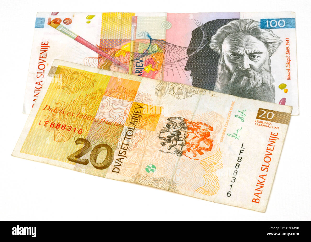 Slovenian Bank Notes Stock Photo - Alamy