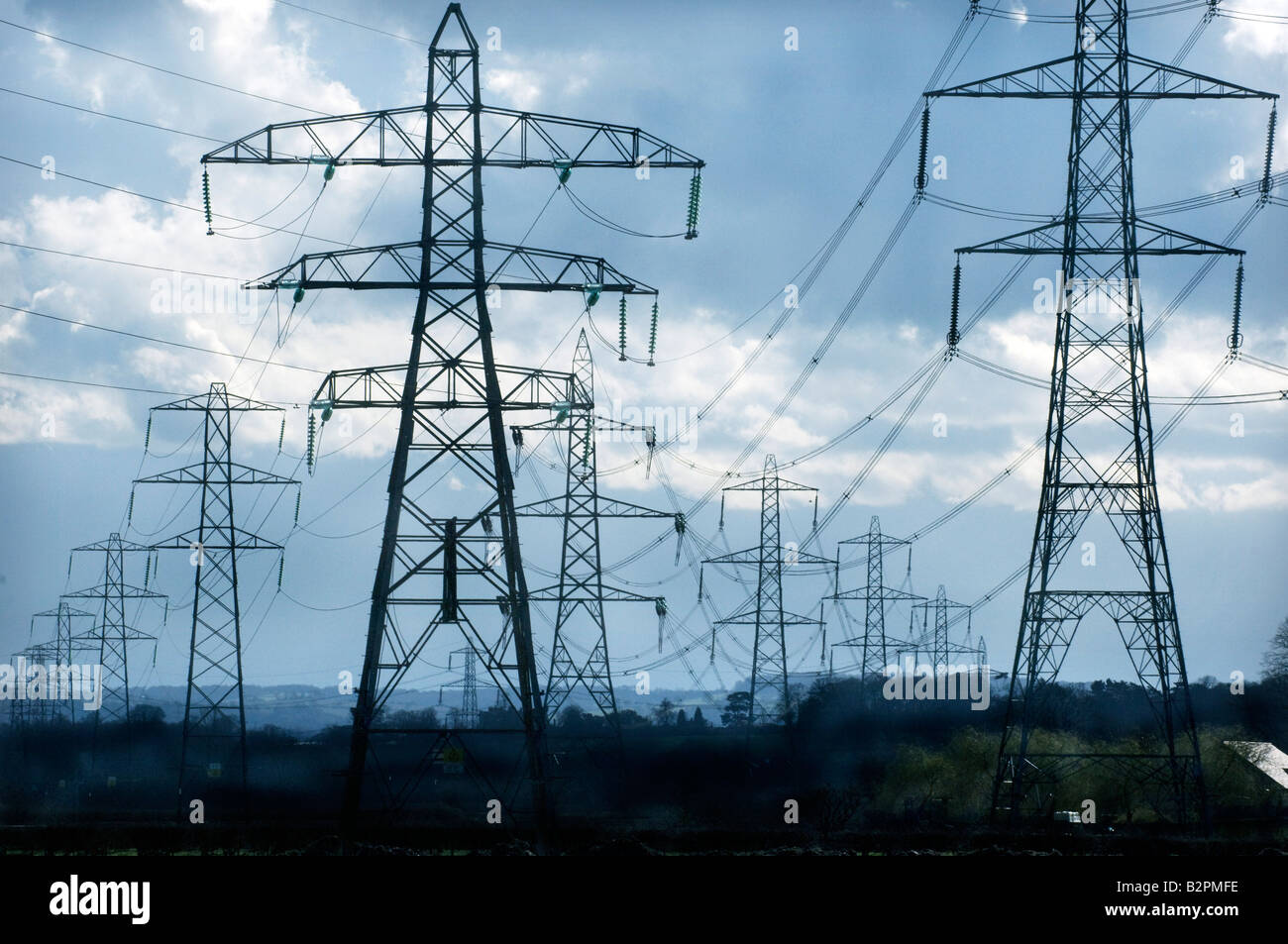 Electricity pylons electric power grid hi-res stock photography and ...