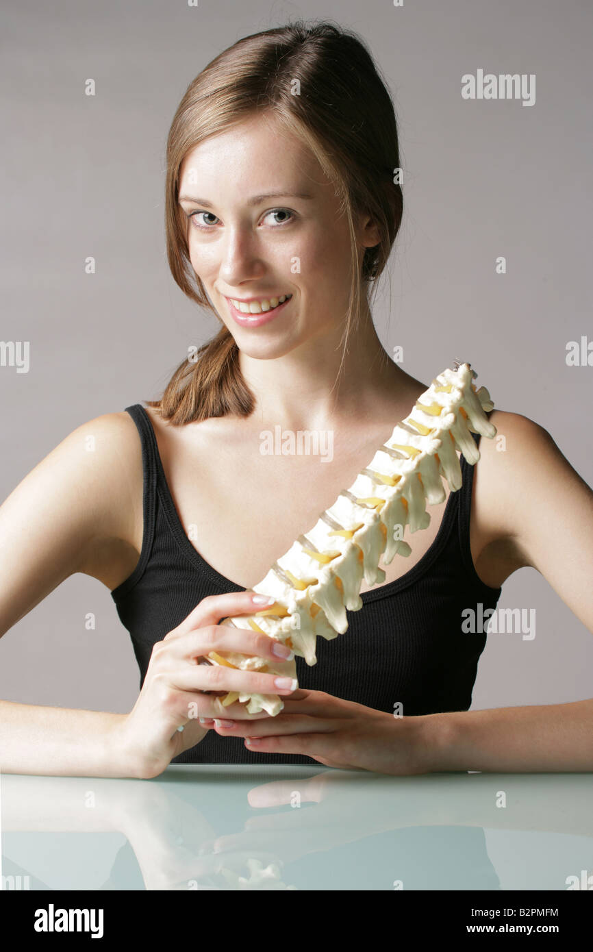 19 nineteen model female woman girl spine back hi-res stock photography ...