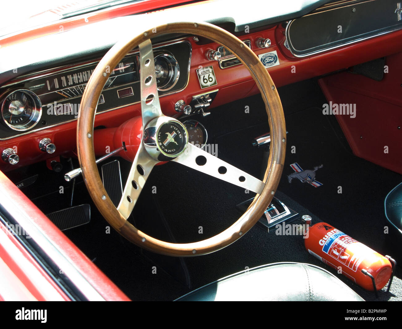 Interior of an old American Ford Mustang Stock Photo - Alamy