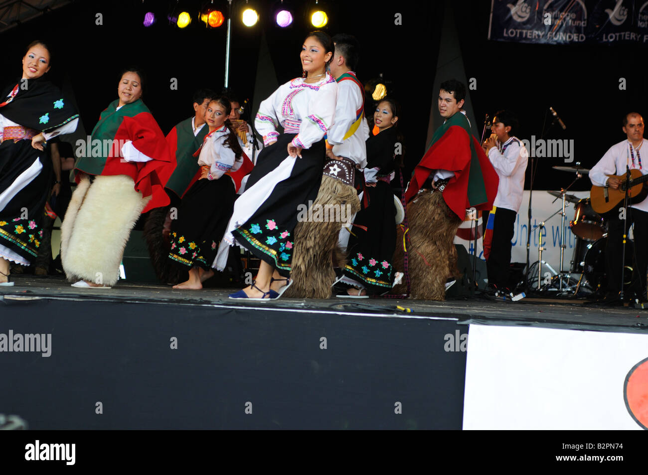 Latin American Carnival in London Ecuadorian folk dancers Tungurahua ...