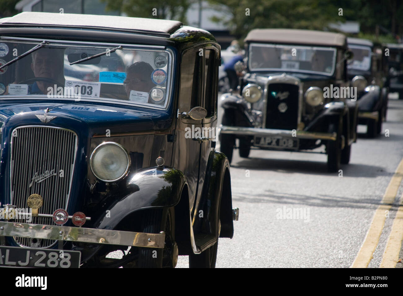 Austin Six at the start of a avalcade of classic cars, about to set off ...