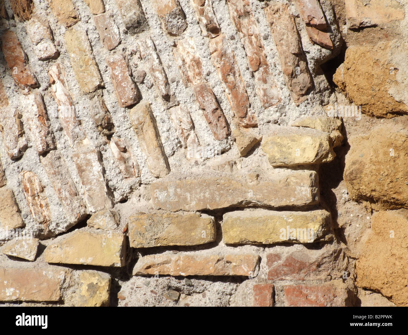 detail of old brick wall in rome, italy Stock Photo - Alamy