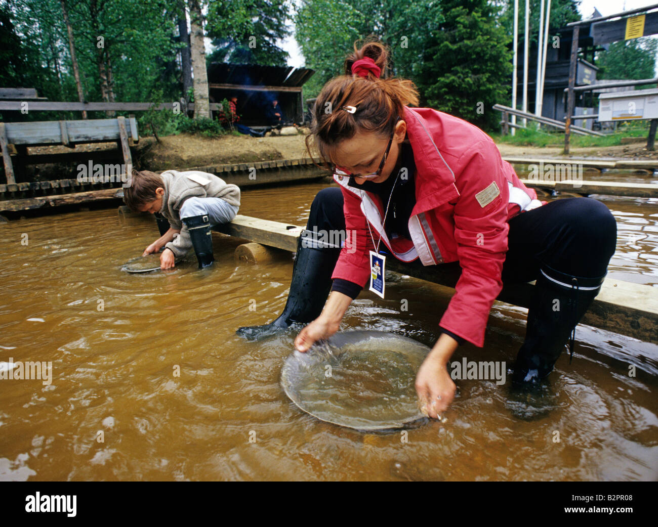 Finland Tankavaara gold panning Stock Photo - Alamy