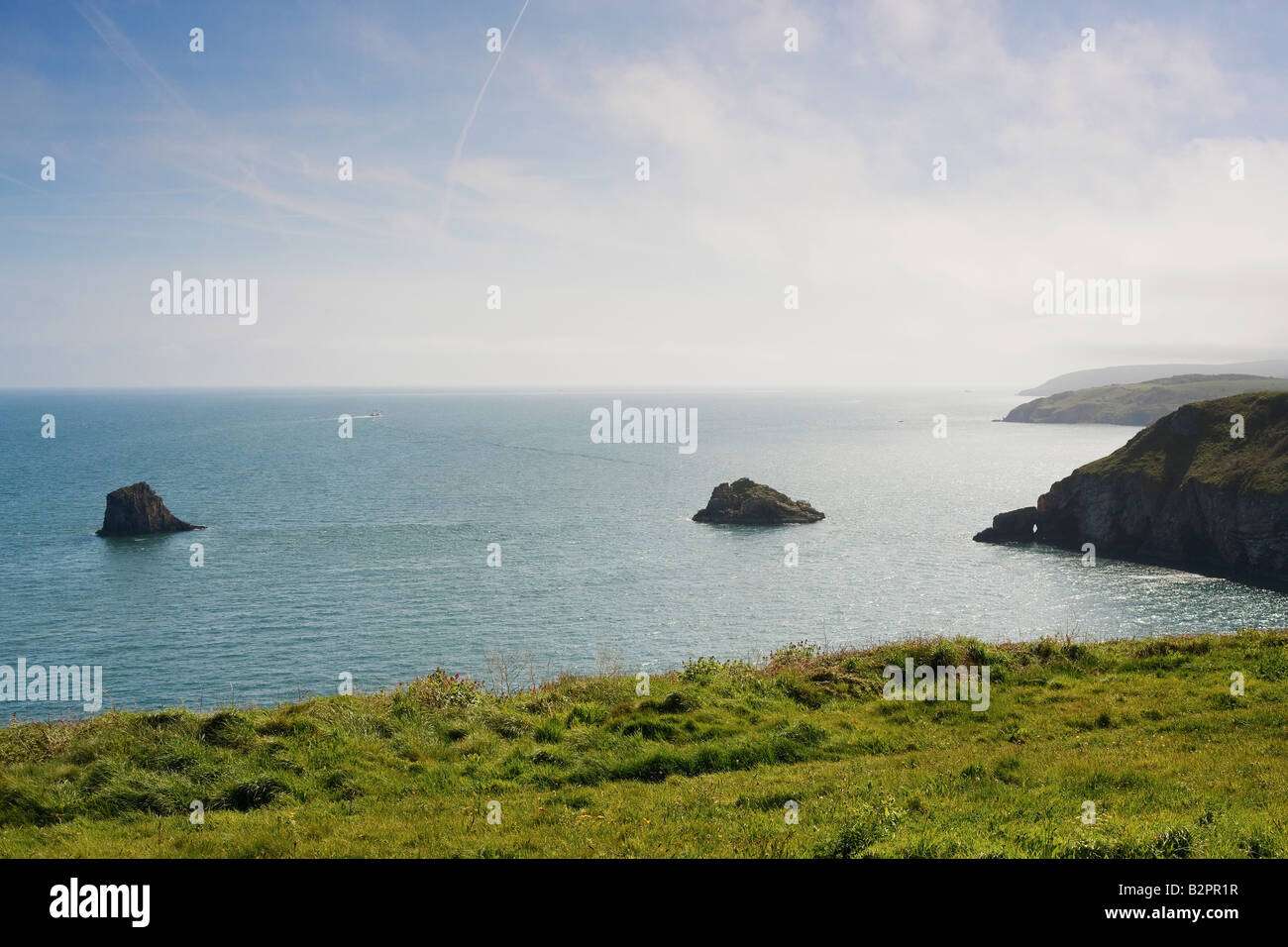 A view from the cliffs at "Berryhead National Trust" Devon, UK Stock ...