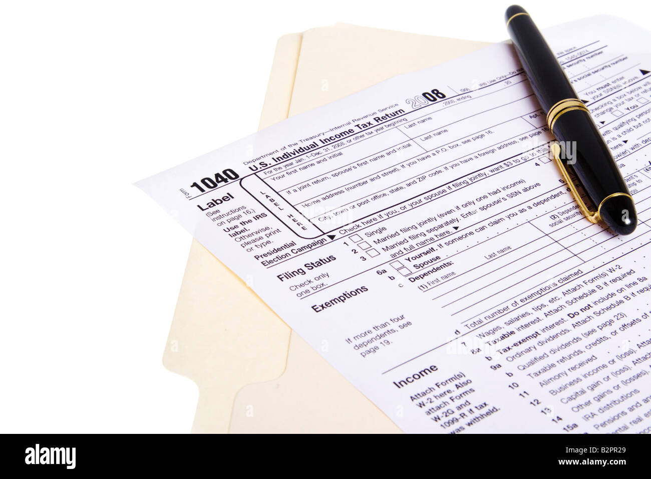 Tax form 1040 Cut Out Stock Images & Pictures - Alamy