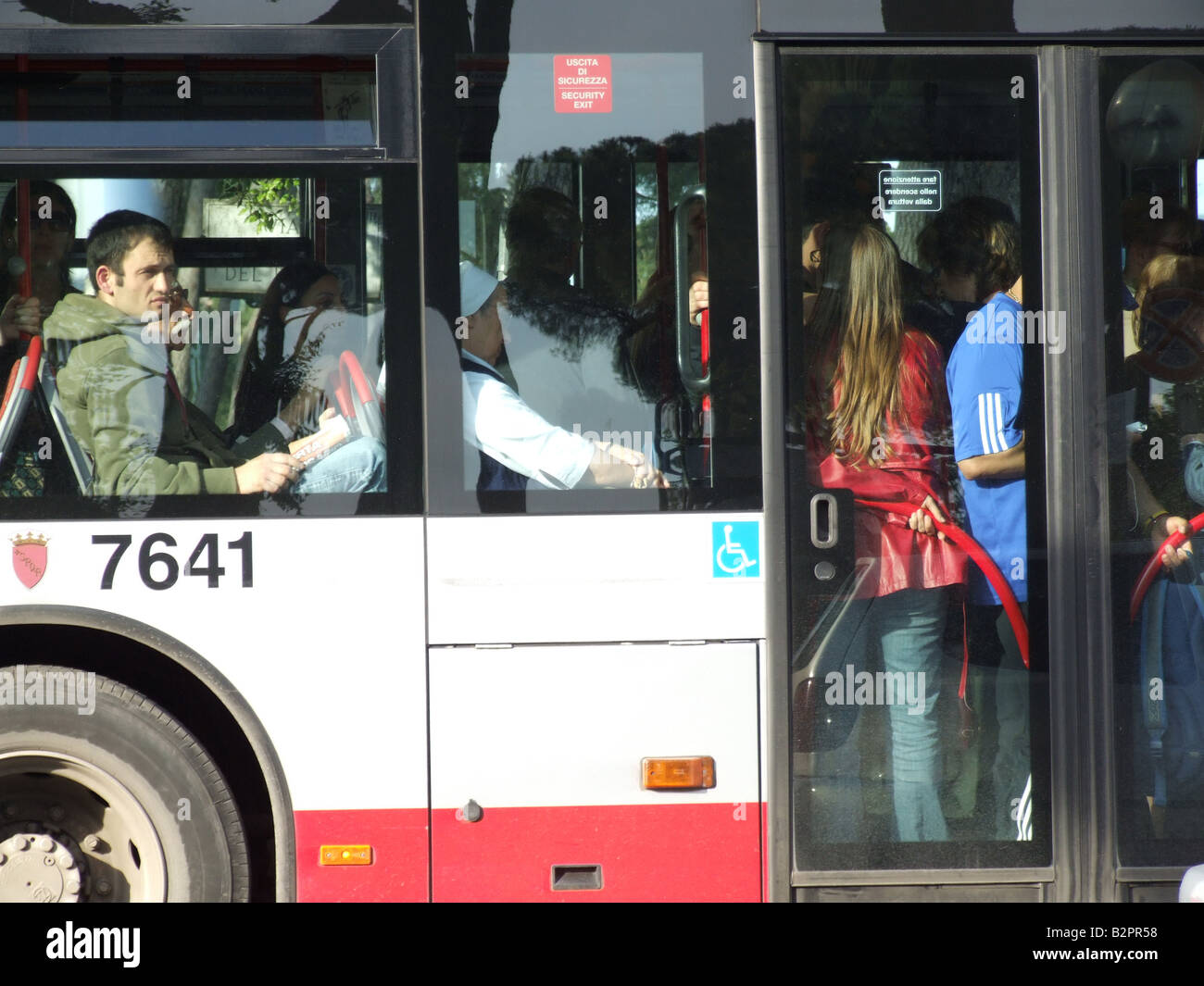 Bus crowded passengers inside hi-res stock photography and images - Alamy