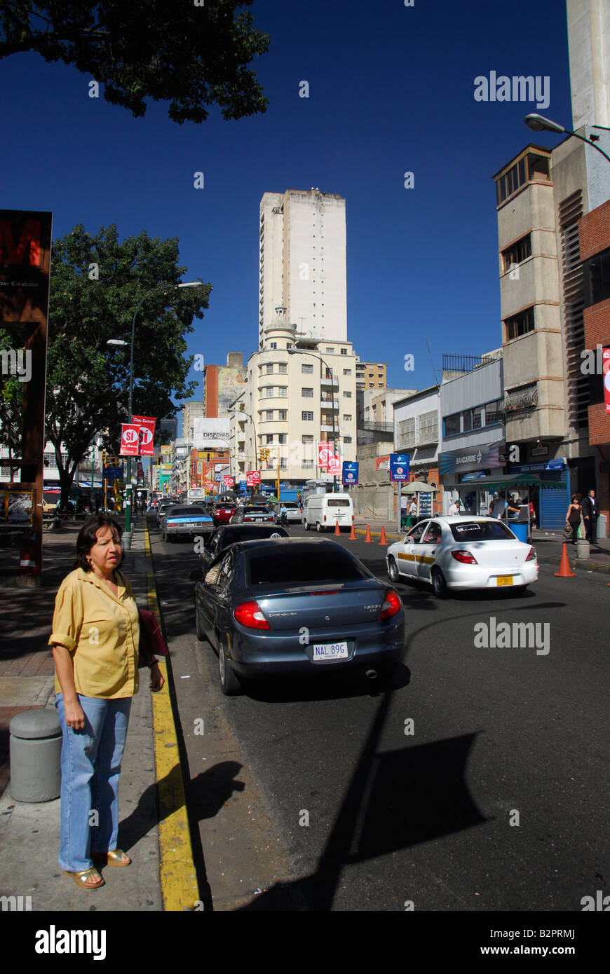 Street close to Central and Carabobo Park in Caracas, Venezuela, South ...