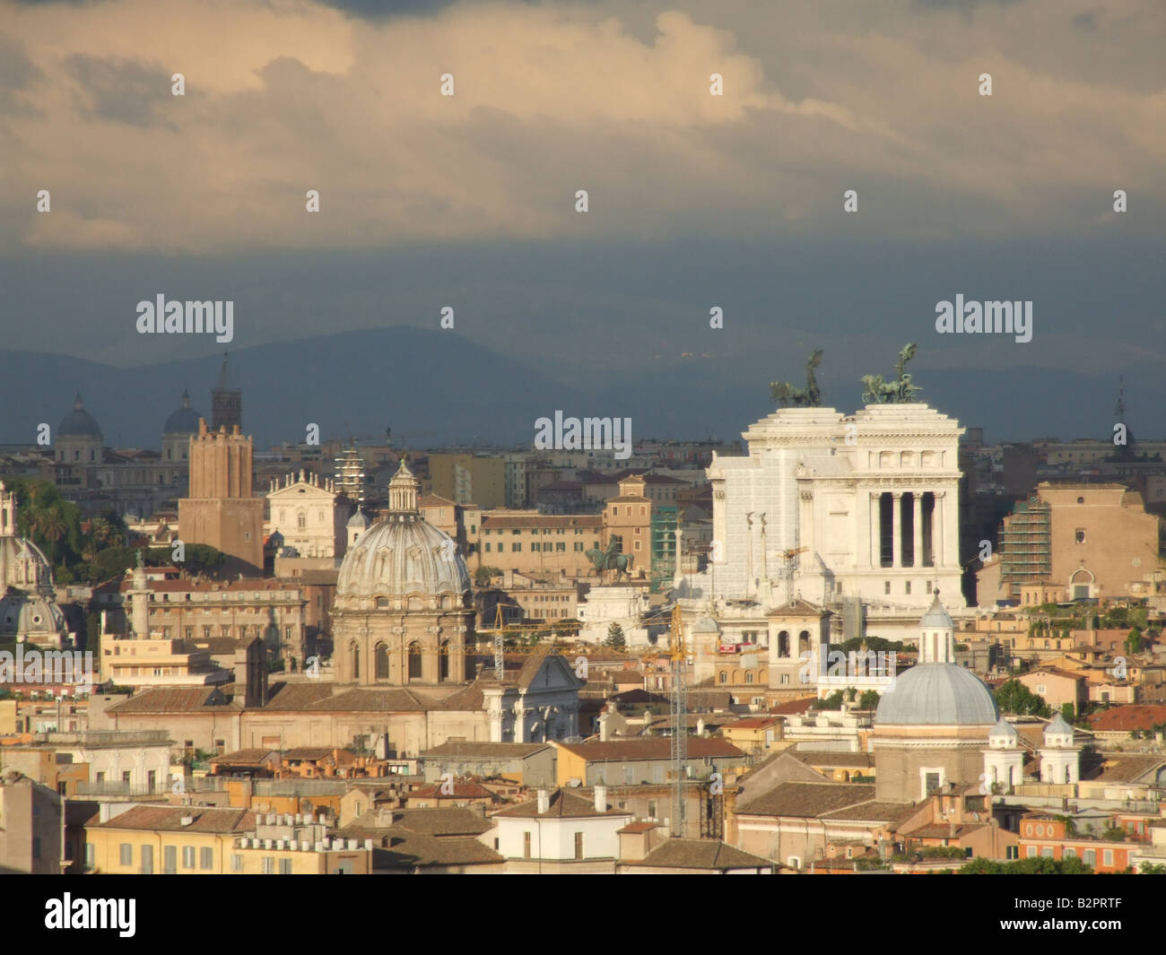 Aerial view city and storm clouds rome hi-res stock photography and ...