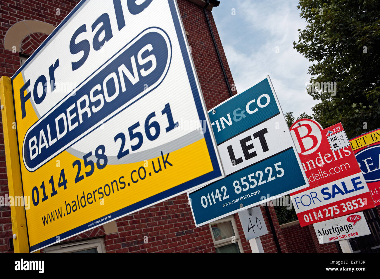 Estate Agents' Signs Stock Photo - Alamy