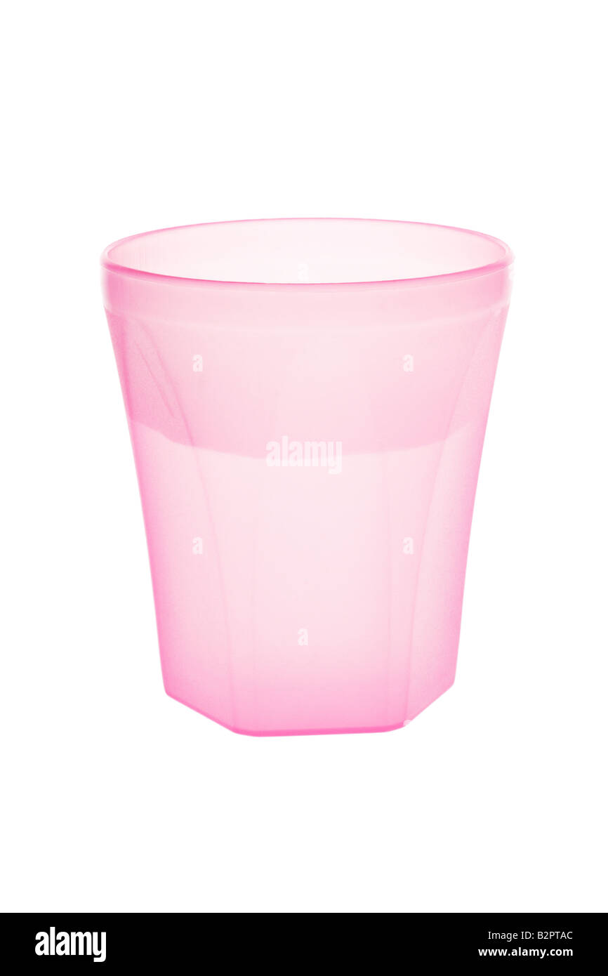 Plastic cup filled with mineral water isolated on white Stock Photo - Alamy
