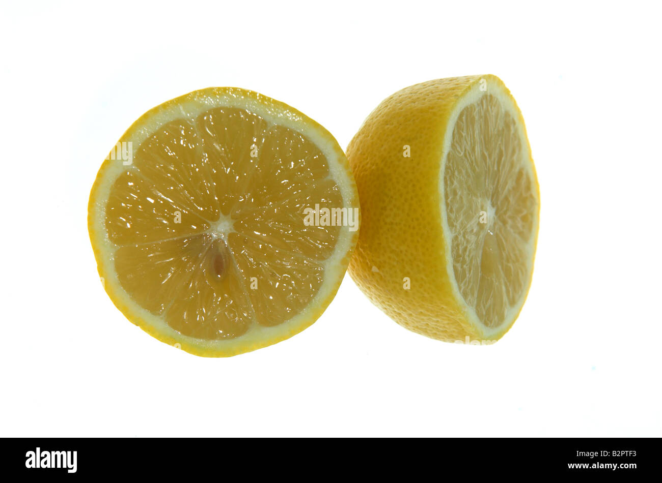 two half segments of a lemon Stock Photo - Alamy