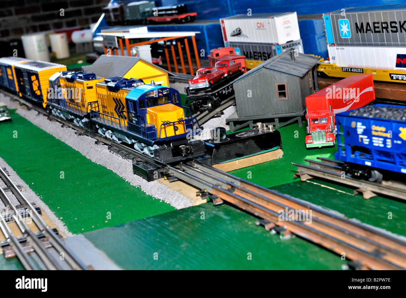 Miniature model of a railroad Stock Photo - Alamy