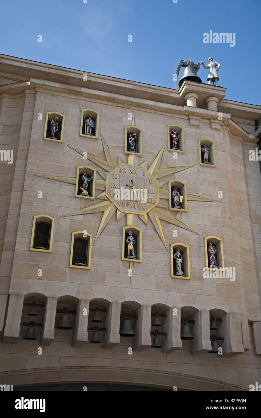 The modern carillon clock at Brussels Belgium Stock Photo - Alamy