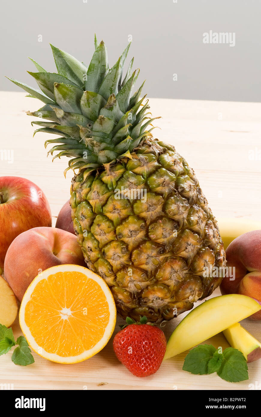 Still life of fresh fruit Stock Photo - Alamy