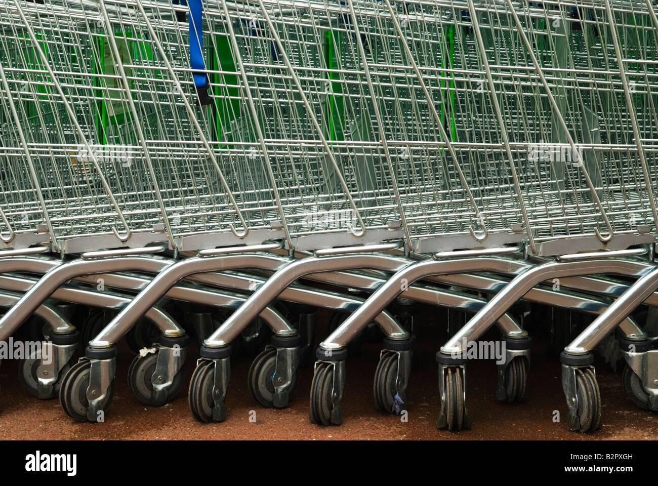supermarket shopping trolleys. shopping carts Stock Photo - Alamy