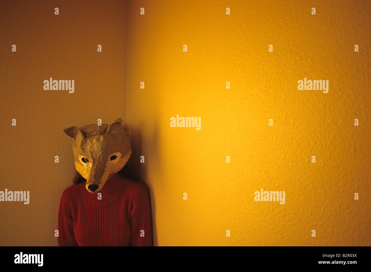 Girl wearing a wolf mask hi-res stock photography and images - Alamy