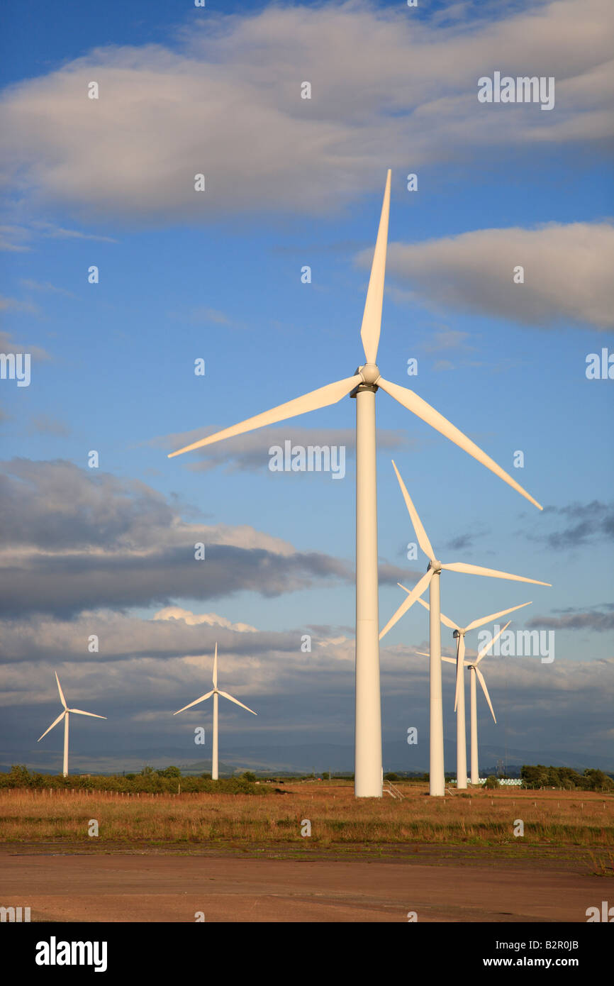 Wind Turbines at Great Orton Wind Farm, Watchtree Nature Reserve, Great ...