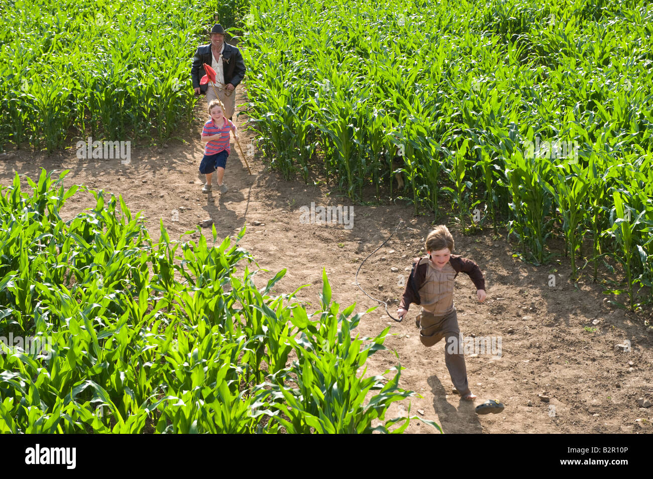 Boy running in adventure playground hi-res stock photography and images ...