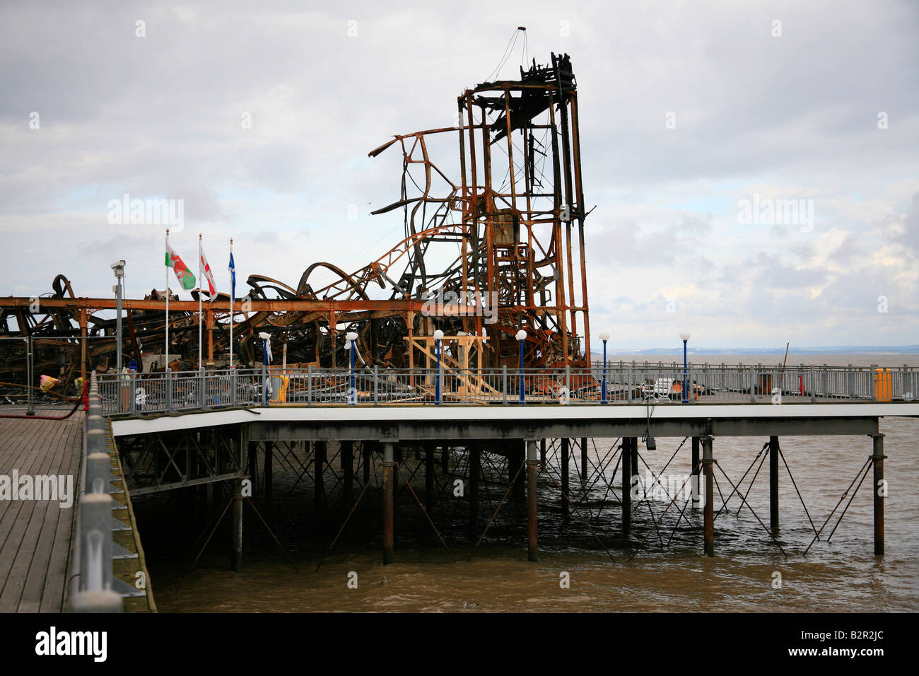 Weston super mare pier fire hi-res stock photography and images - Alamy