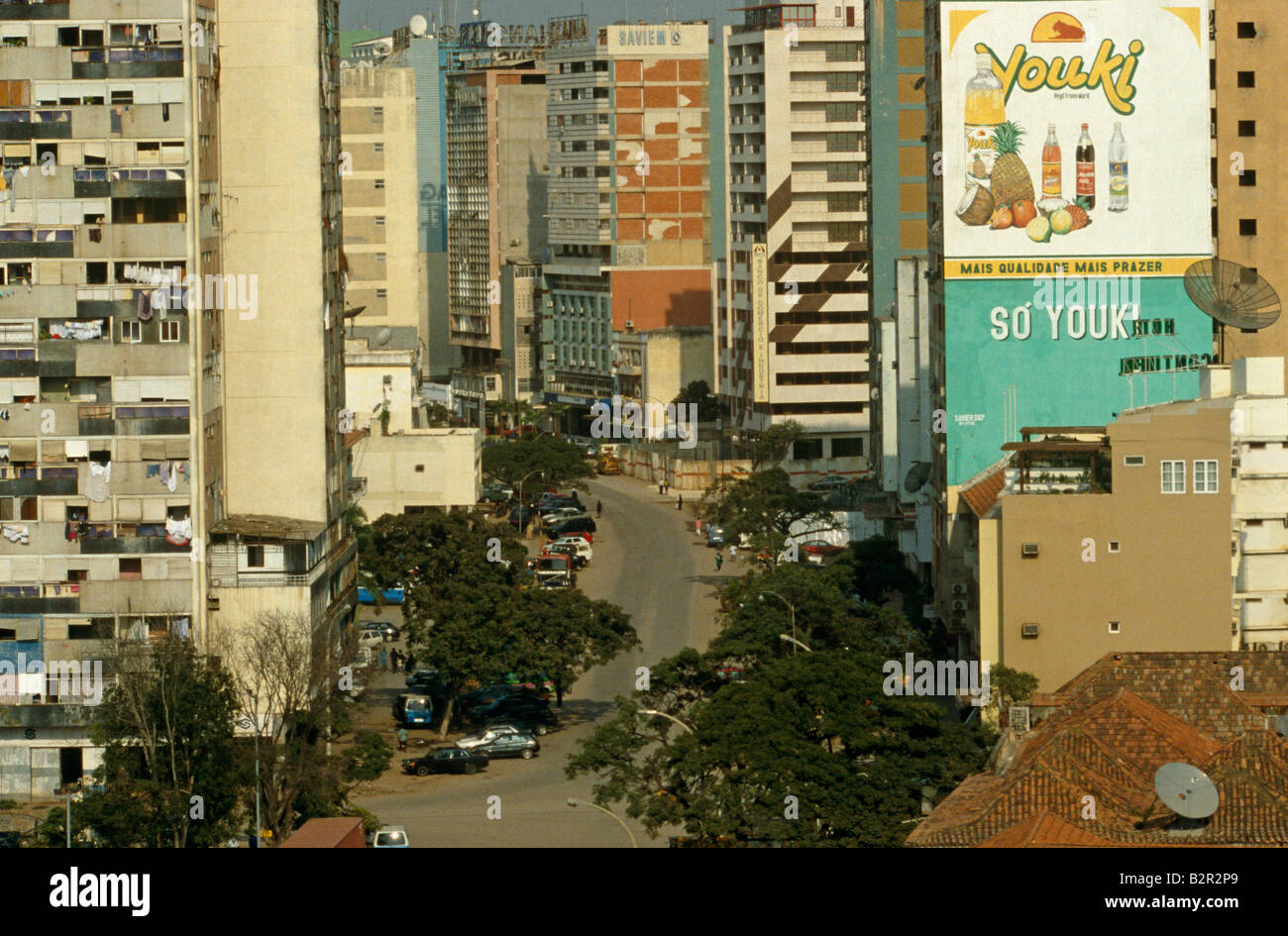 Buildings and street in Luanda, Angola Stock Photo - Alamy
