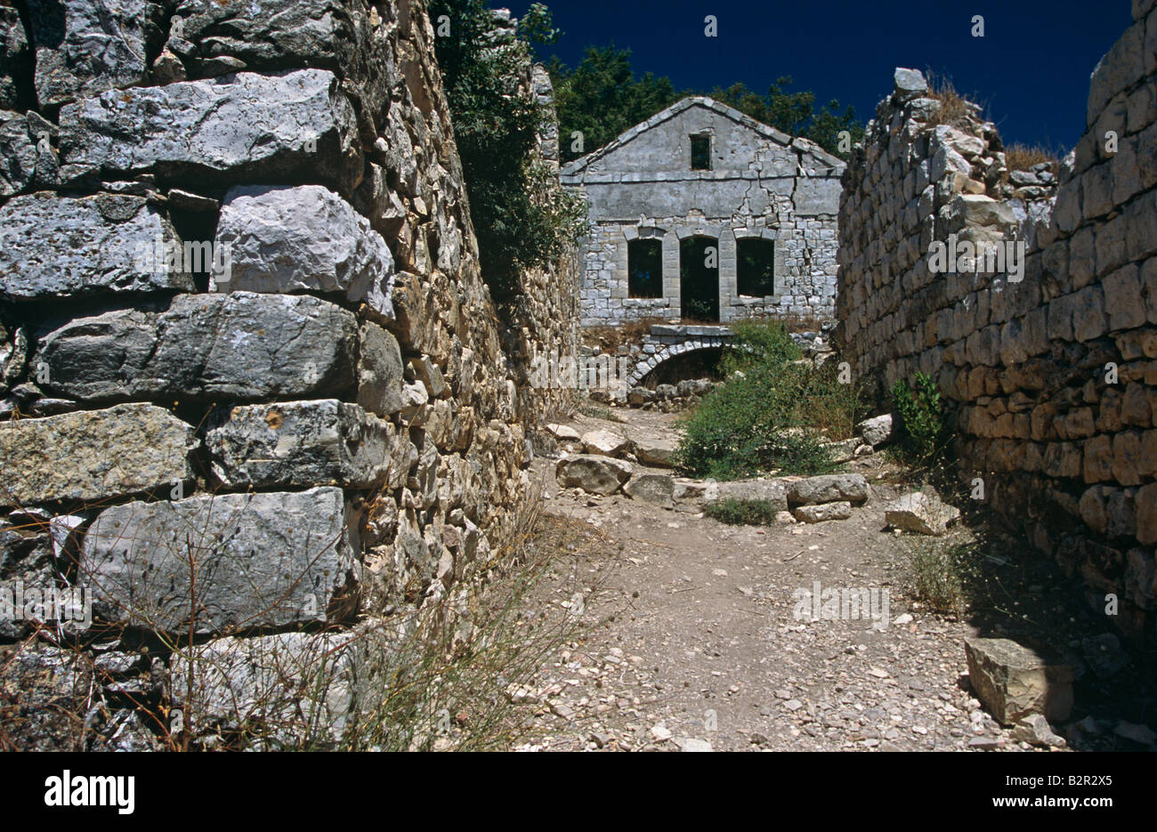 Ruins of old village, Bar'am, Israel Stock Photo - Alamy