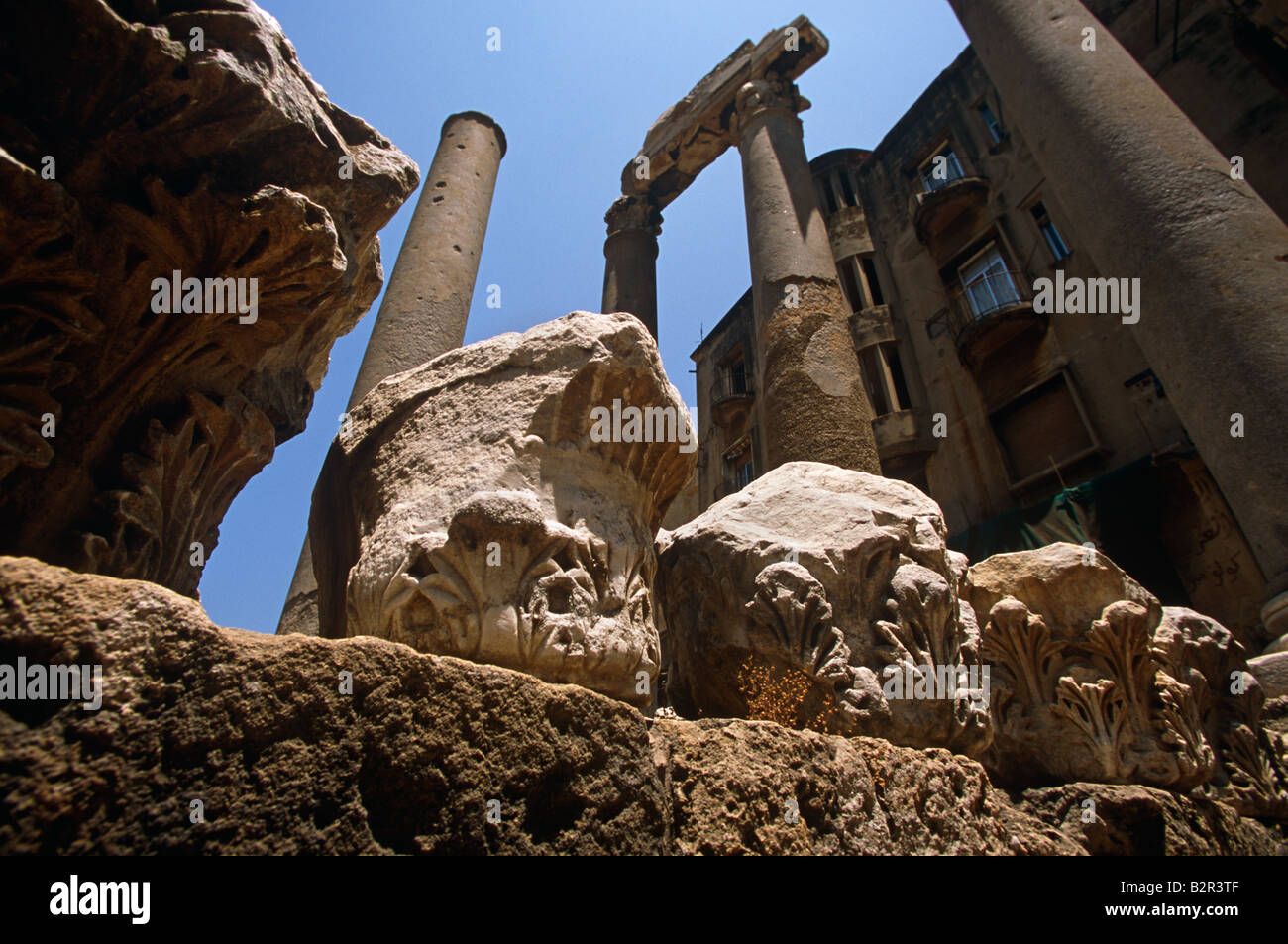 Roman temple ruins, Baalbek, Lebanon Stock Photo - Alamy