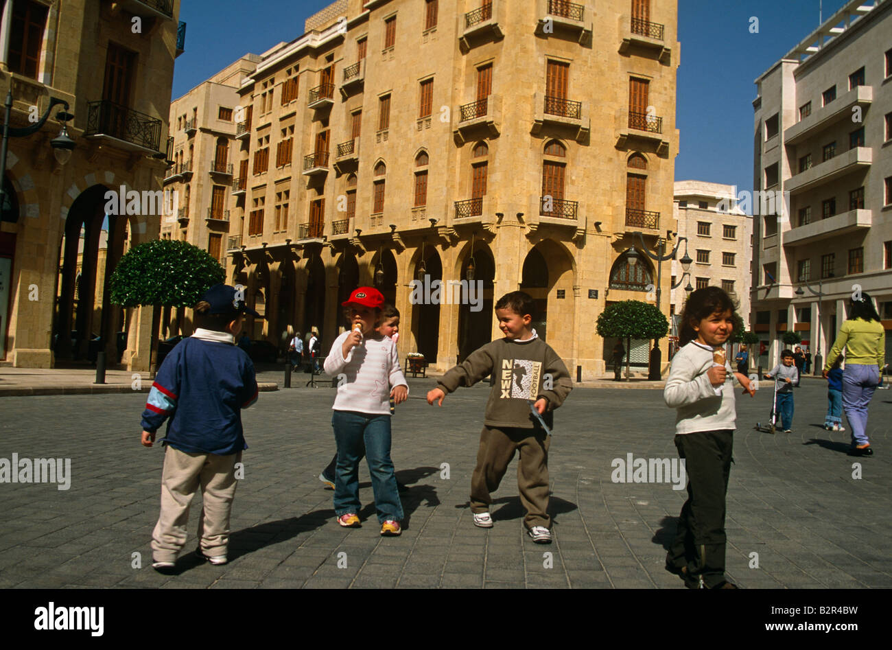 Children at Solidare district of Beirut in Lebanon Stock Photo - Alamy