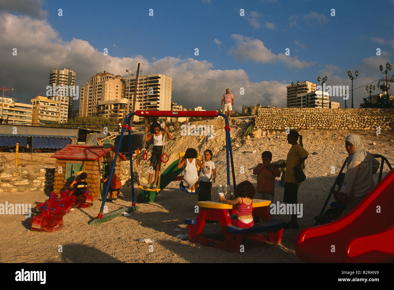 Children at a playground in Beirut, Lebanon Stock Photo - Alamy