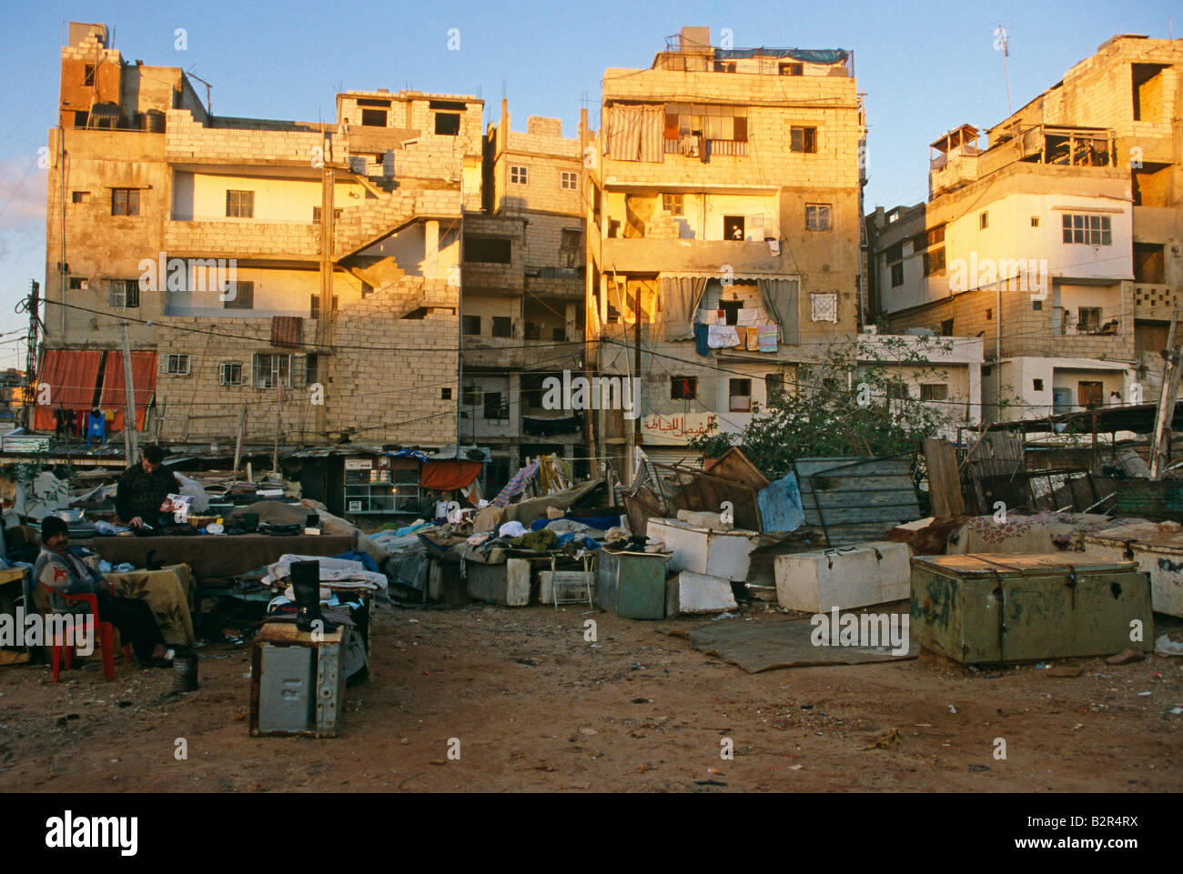 Discarded goods in front of building, Beirut, Lebanon Stock Photo - Alamy