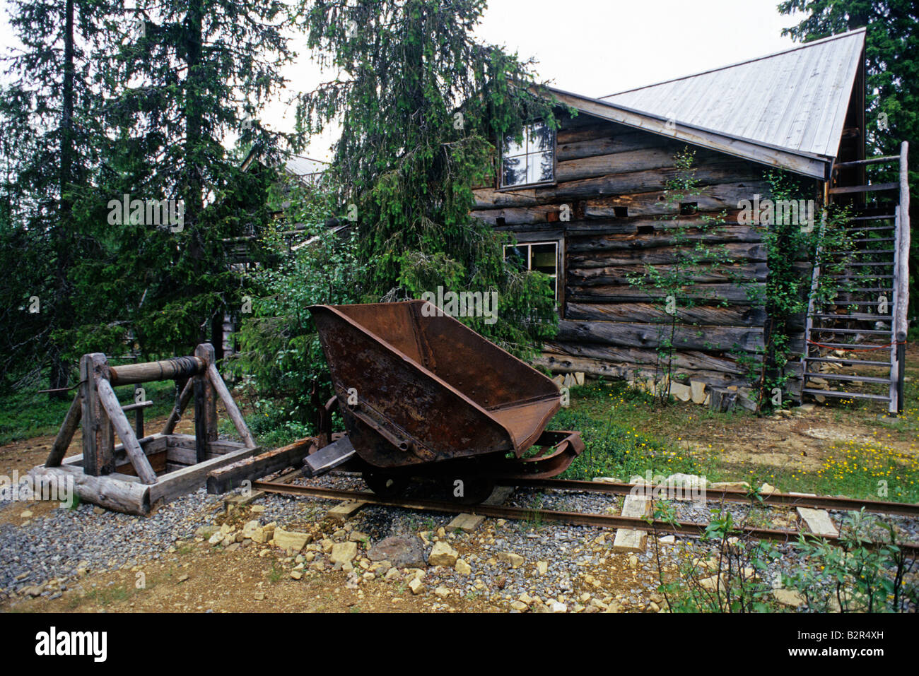 Finland Tankavaara gold panning mine gold well Stock Photo - Alamy