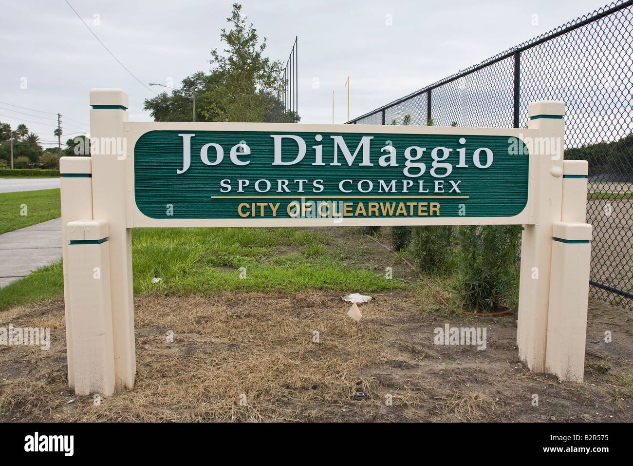 Joe DiMaggio Sports Complex Sign in Clearwater Florida USA Stock Photo ...
