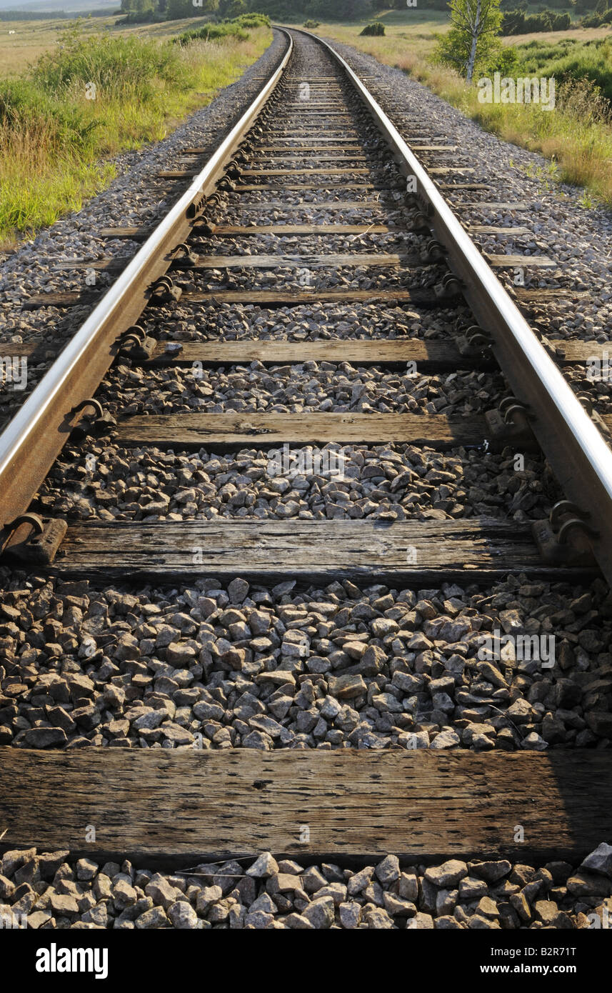 Strathspey Railway track at Broomhill Inverness-shire Highland Region ...