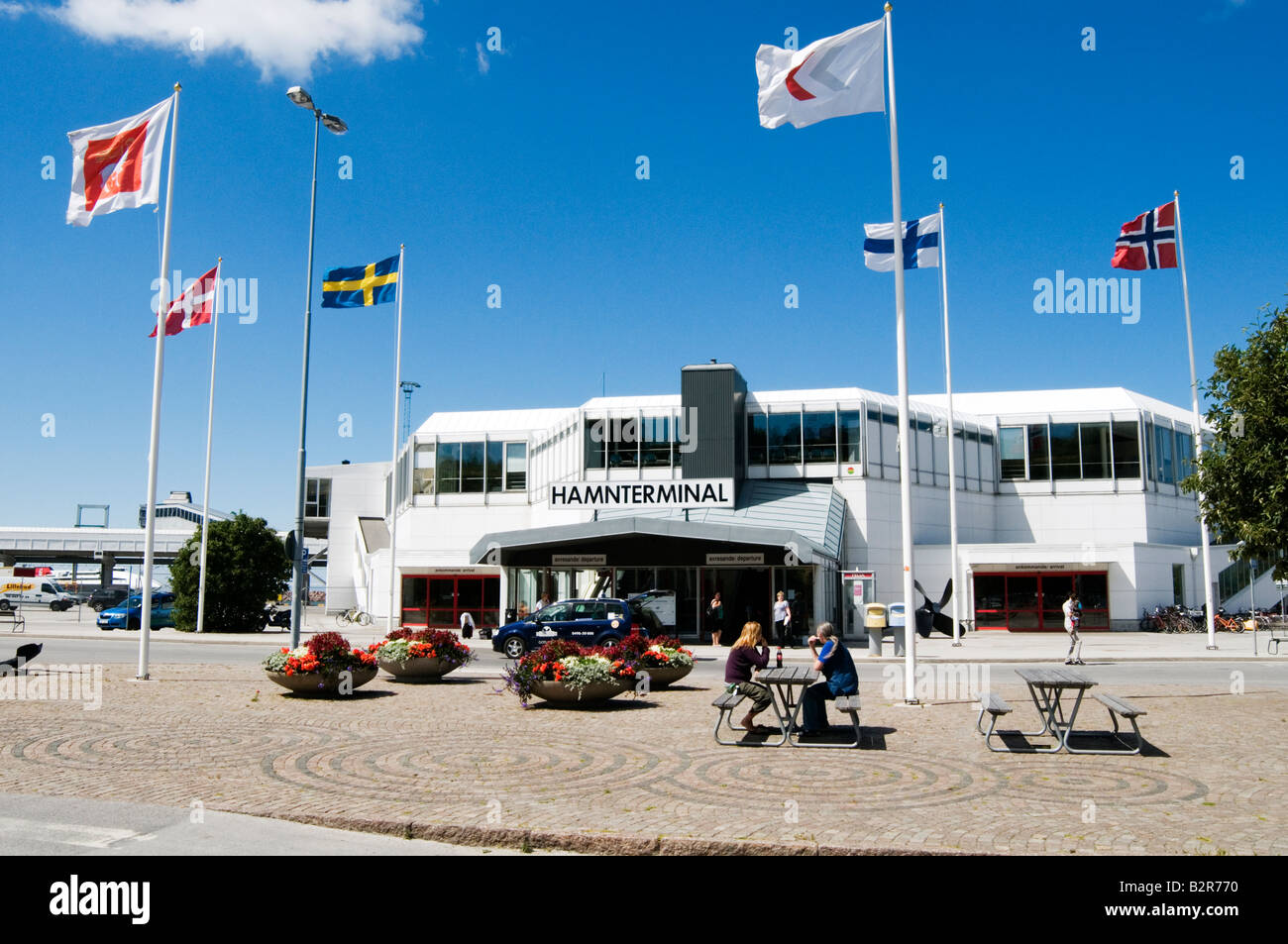 gotland ferry terminal visby sweden swedish summer time blue skies ...