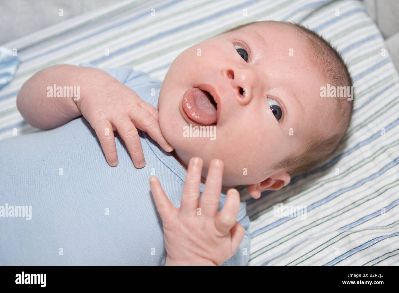 Infant Baby Boy Making a Funny face Stock Photo - Alamy