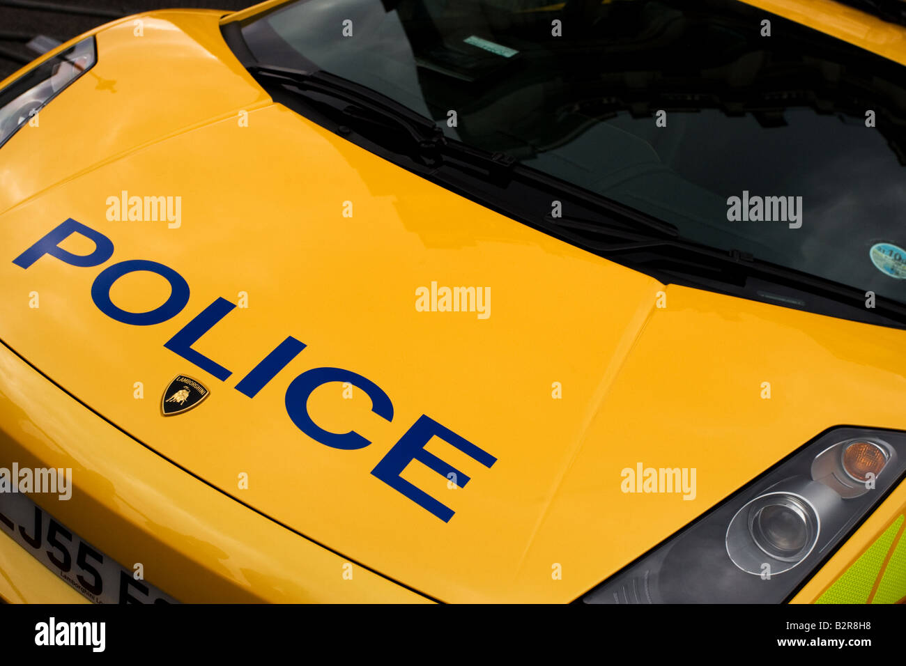 front of a police car Lamborghini at the Gumball 3000 Rally Pall Mall ...