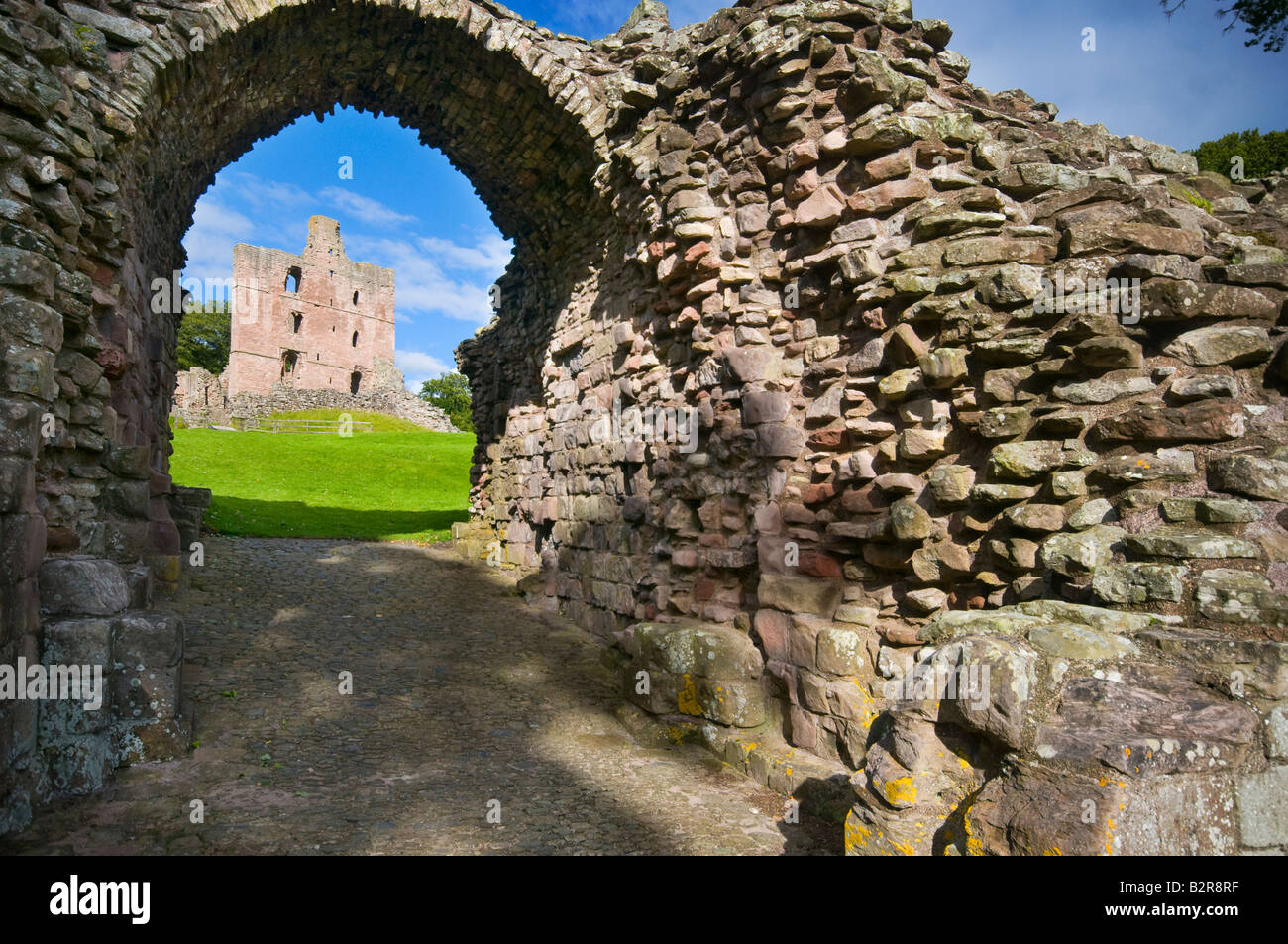 Norham Castle on the Scottish Border, one of the principal castles on ...