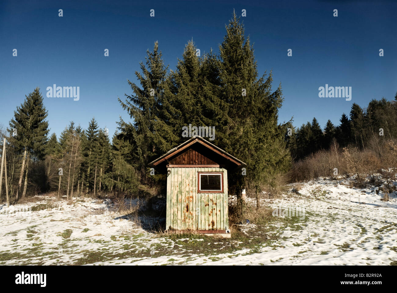 An abandoned hut in Croatia Stock Photo - Alamy