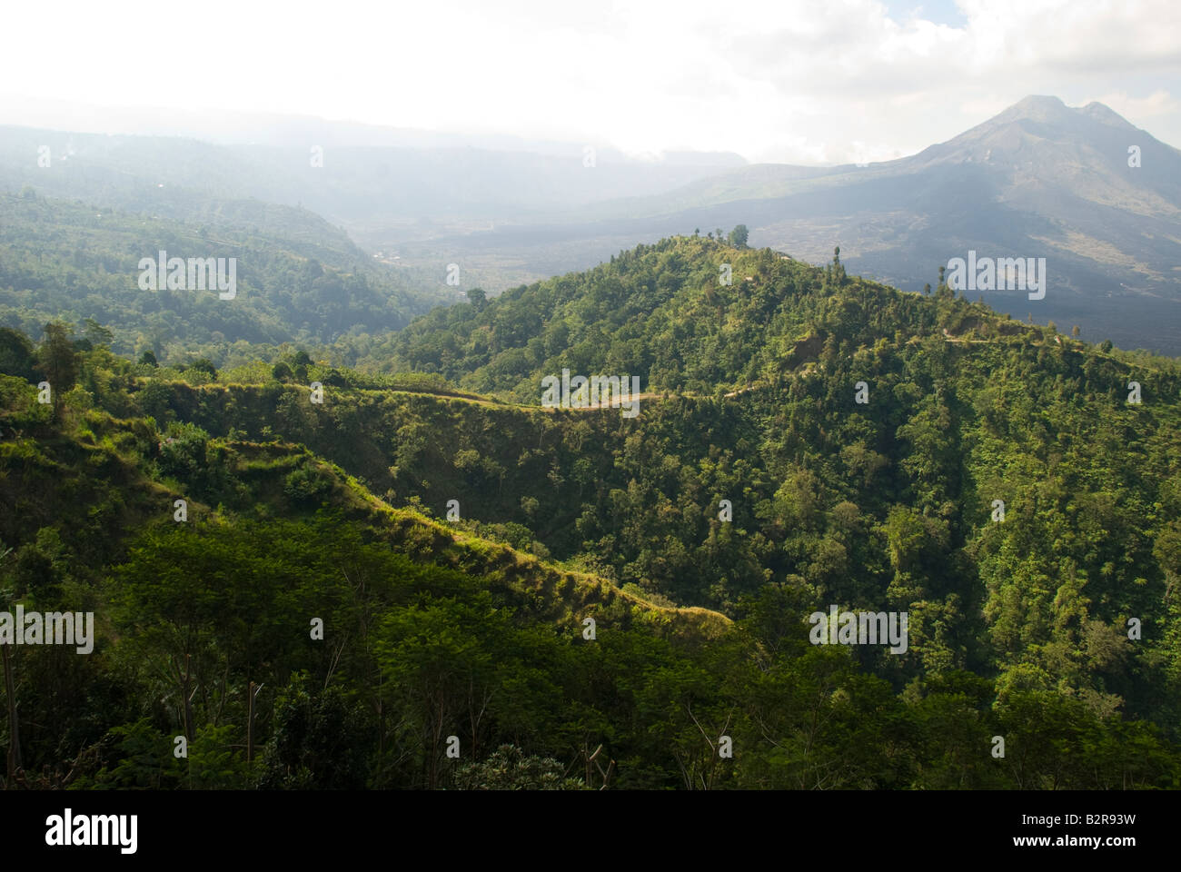 batur volcano bali indonesia Stock Photo - Alamy