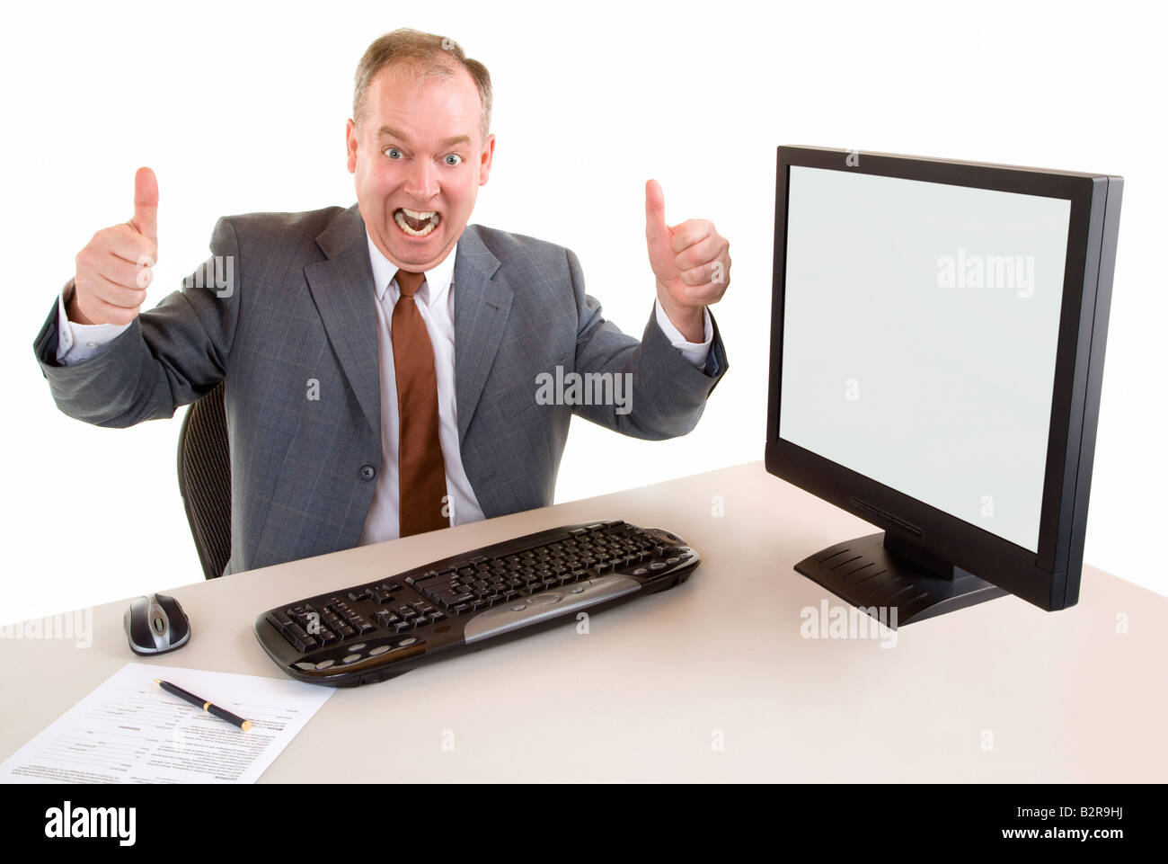 A man is showing his appreciation towards success Stock Photo - Alamy